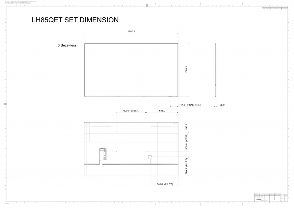 Samsung Smart Signage QE85T 85 Zoll