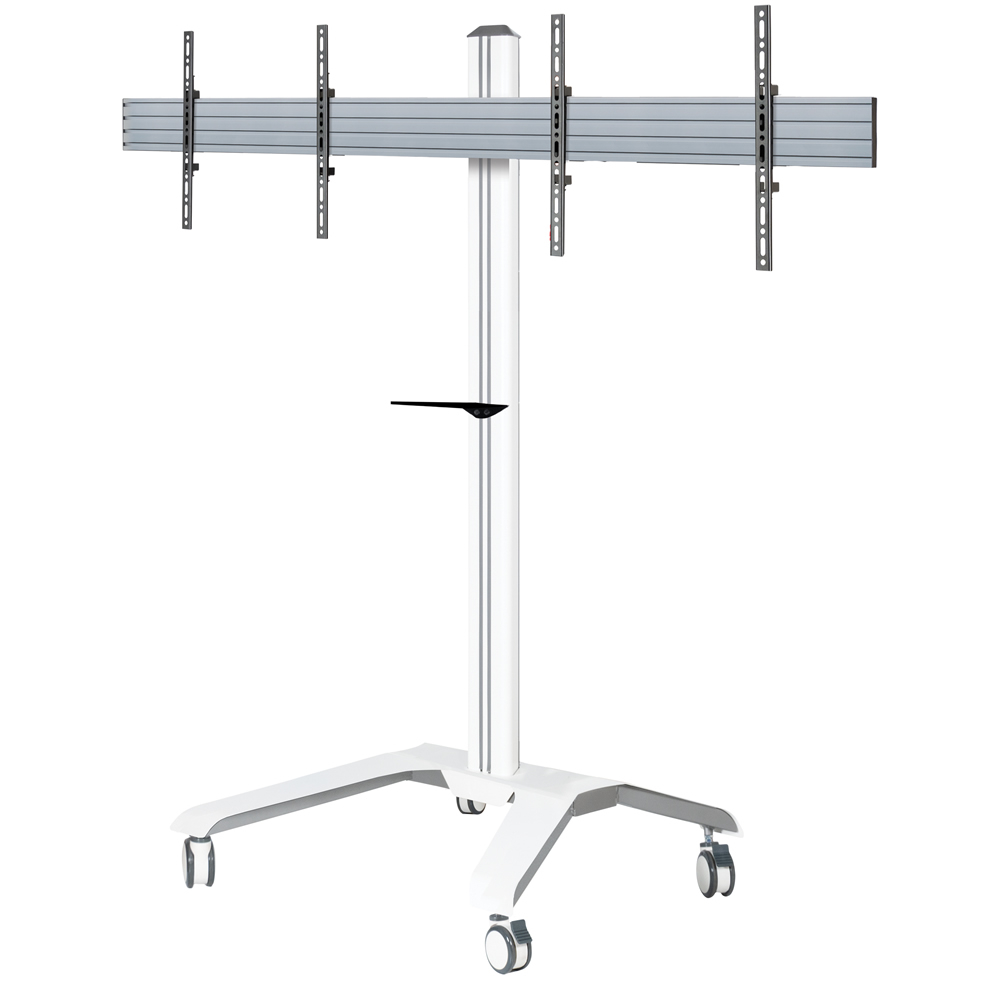 Videokonferenz Rollwagen für zwei Bildschirme bis 46 Zoll - Multimedia Display