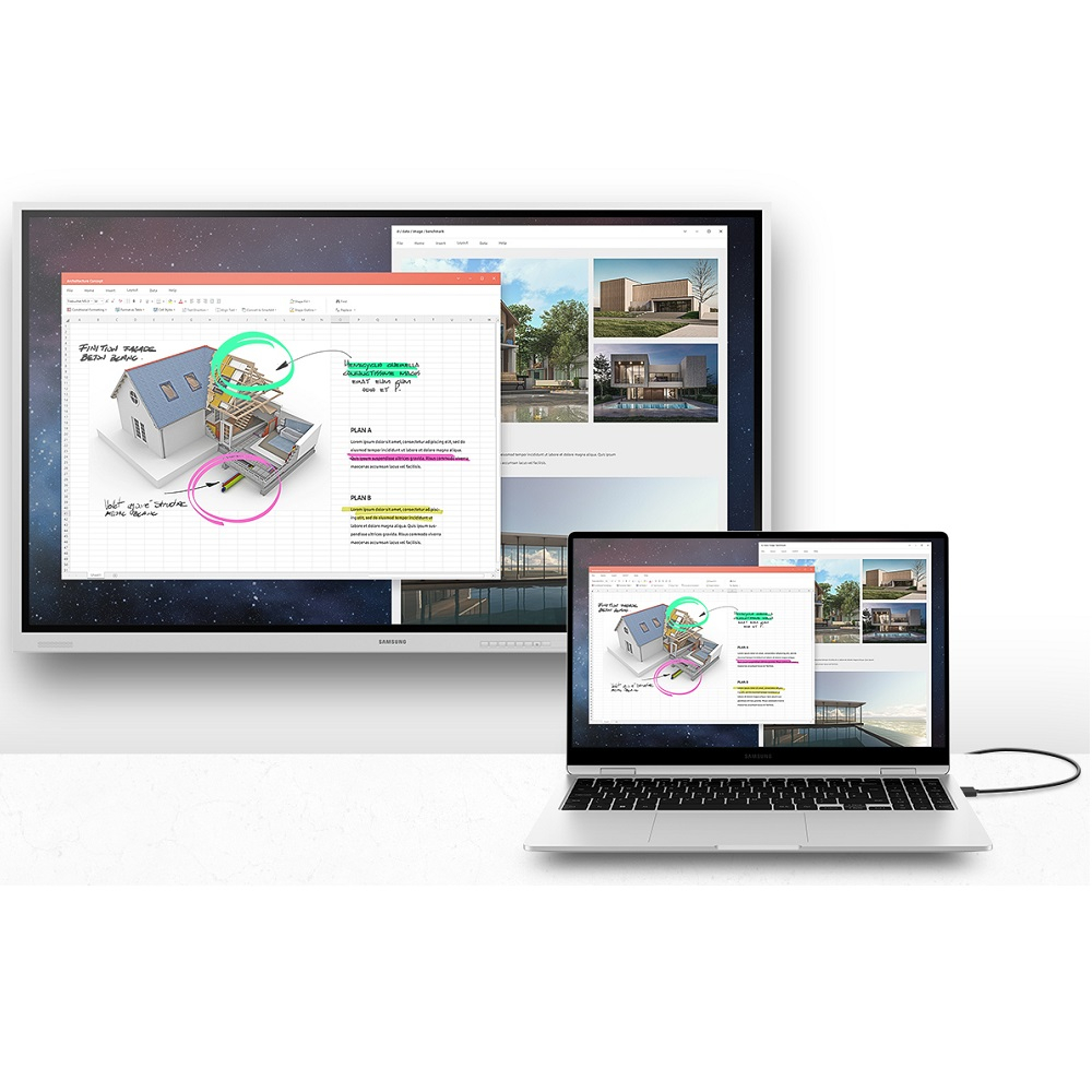 Samsung WA75C Interaktives Whiteboard 75 Zoll - Multimedia Display