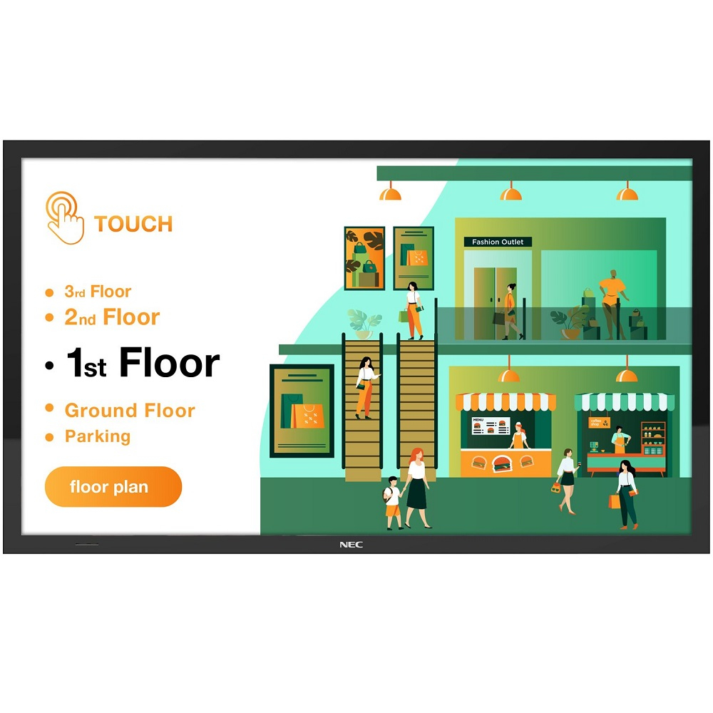 NEC MultiSyncÂ® M651 PCAP 65 Zoll UHD Touch Bildschirm - Multimedia Display